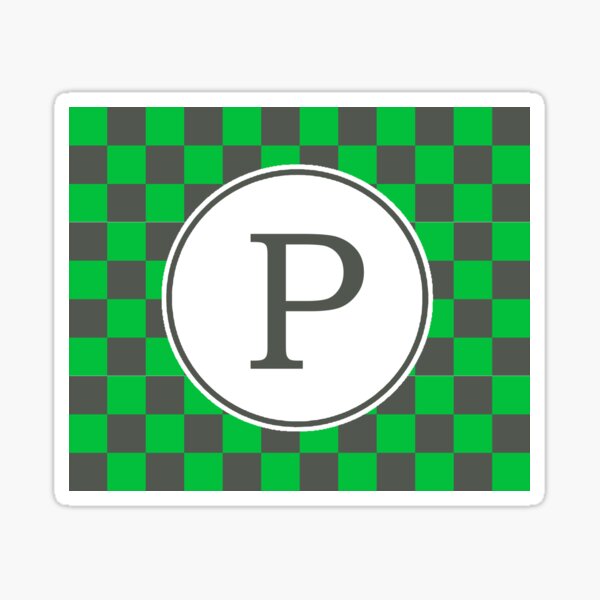 "P Checkard" Sticker for Sale by MonogramMonkey | Redbubble