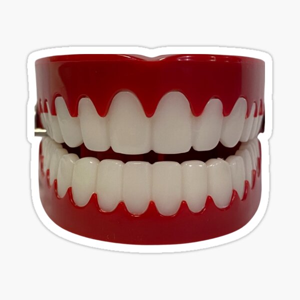 "Funny Chatter Teeth" Sticker for Sale by PencilPixie | Redbubble