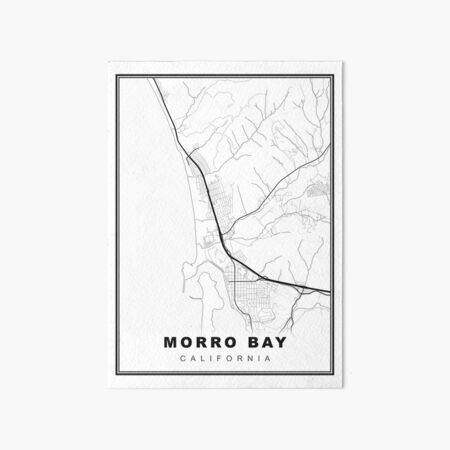 "Morro Bay Map" Art Board Print for Sale by sibudas | Redbubble