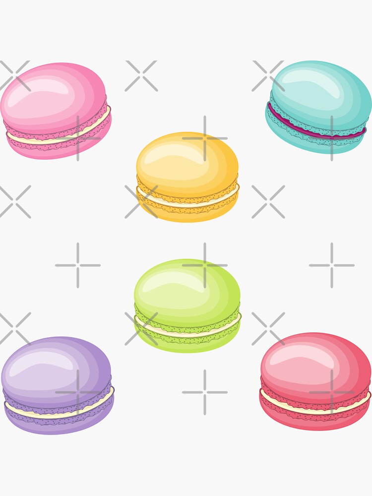 "Macaron Macaroon Sticker Pack" Sticker for Sale by Zentropik | Redbubble