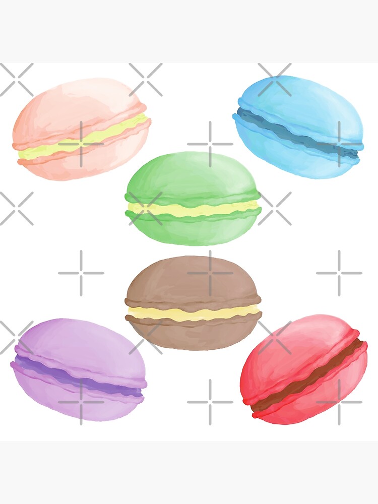 "Watercolour Rainbow Macaron Macaroon Sticker Pack" Poster for Sale by Zentropik | Redbubble