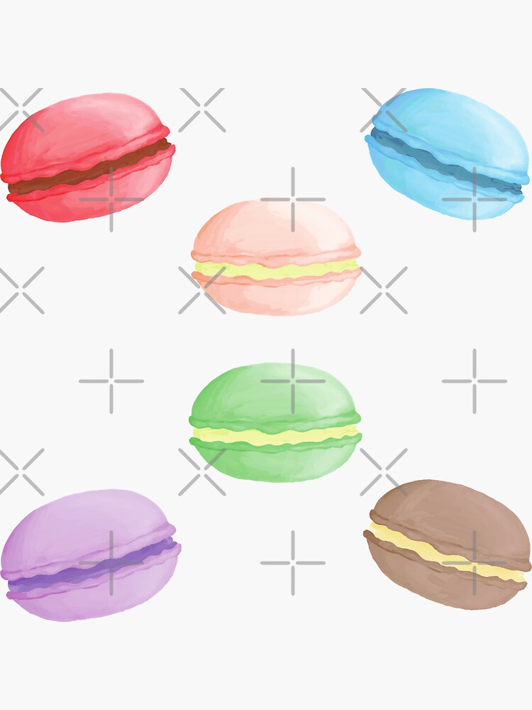 "Watercolour Rainbow Macaron Macaroon Sticker Pack" Sticker for Sale by ...
