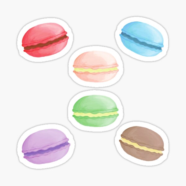 "Watercolour Rainbow Macaron Macaroon Sticker Pack" Sticker for Sale by ...