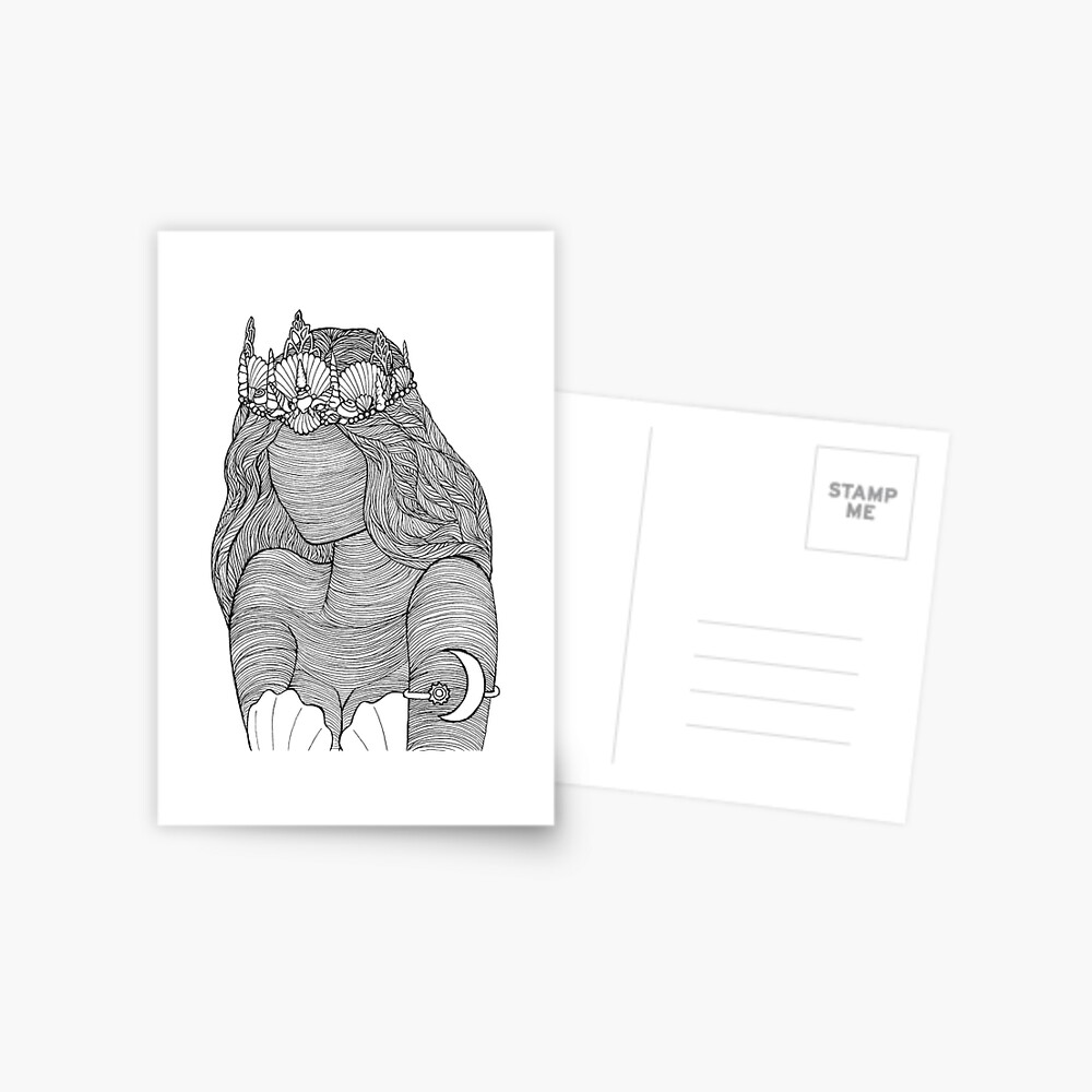 "Mermaid Queen - Corina" Sticker for Sale by KaaatieHarvey | Redbubble