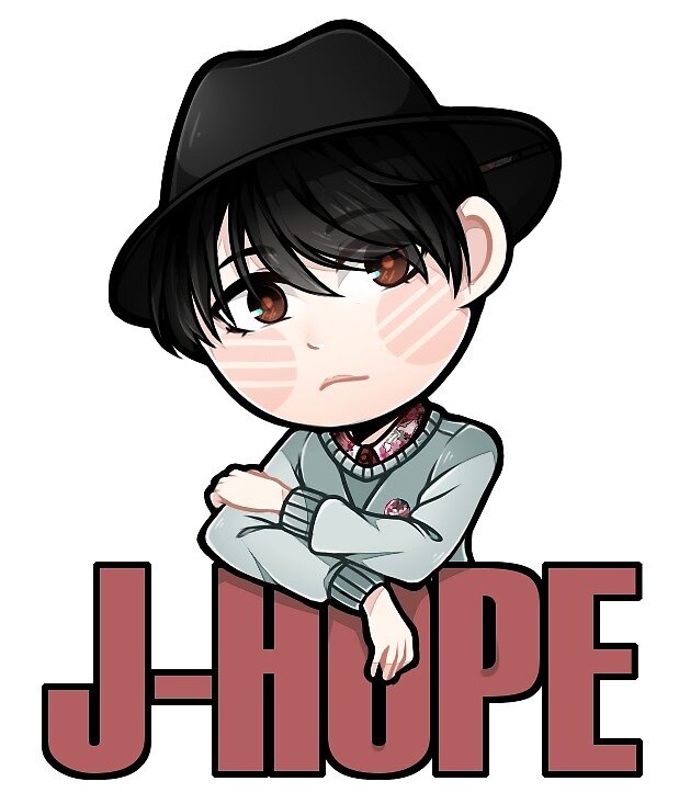 "J-hope Chibi Sticker" by matchamori | Redbubble