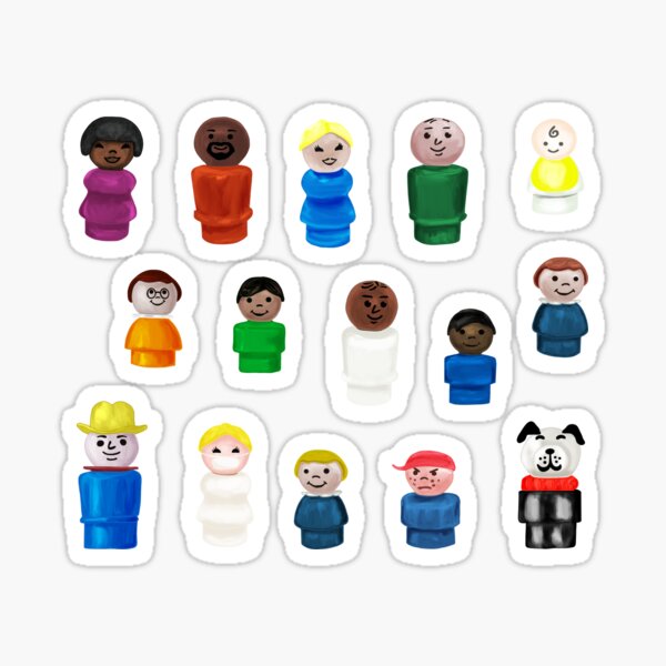 "Little Round People Sticker Pack and All-Over Print" Sticker by ...