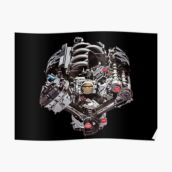 "V8 engine" Poster by shanilhasantha | Redbubble