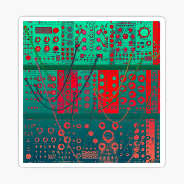"Modular Eurorack Synth Patch Color" Sticker for Sale by imagepro ...