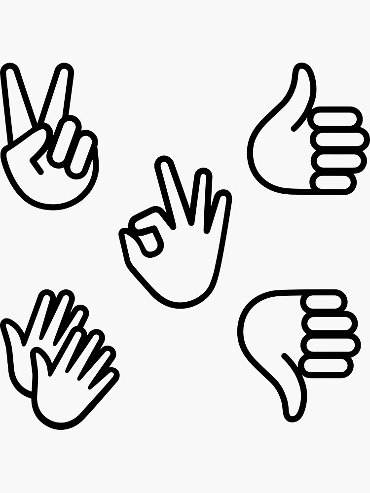 "Hand Sign" Sticker by Rwadkar | Redbubble