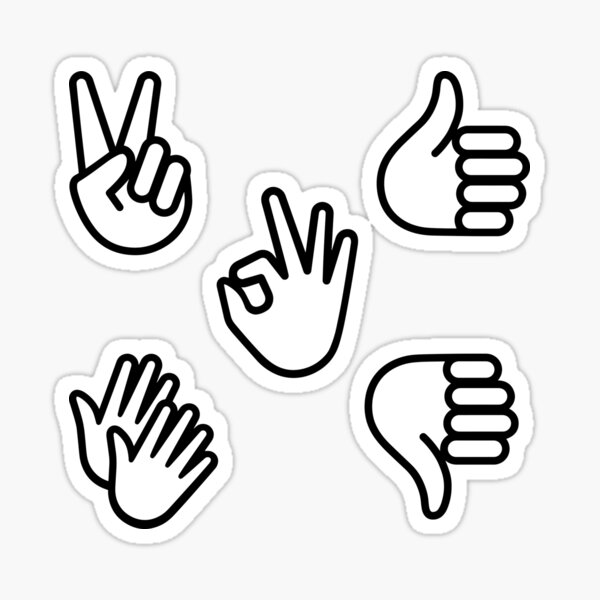 "Hand Sign" Sticker by Rwadkar | Redbubble