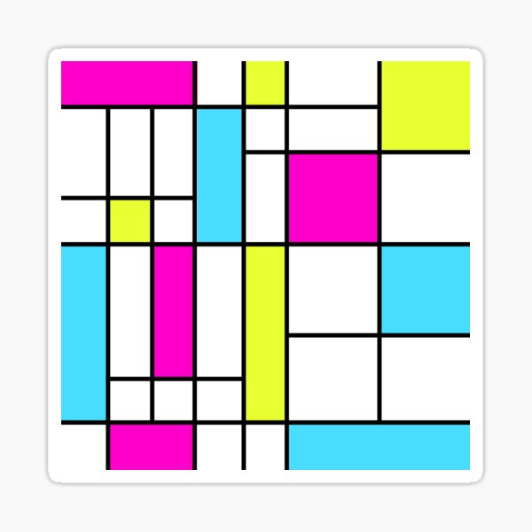 "YCM Mondrian" Sticker by HastingsGallery | Redbubble