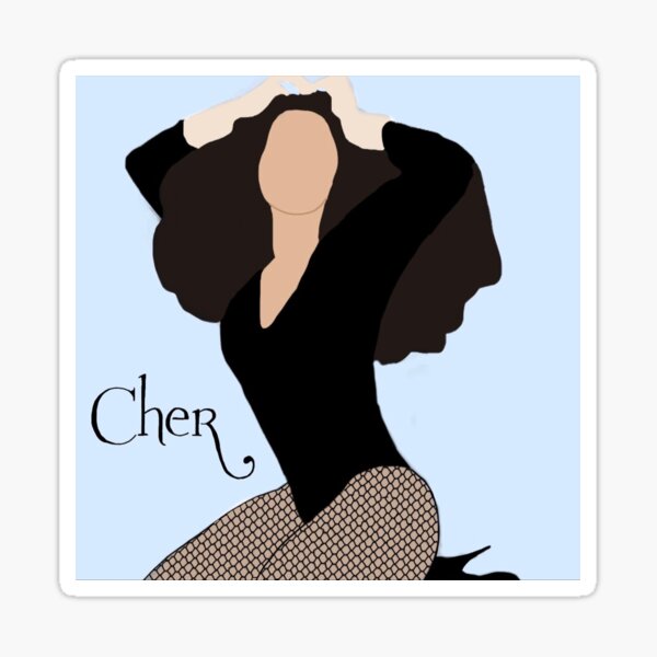 "cher " Sticker for Sale by elliemoores | Redbubble