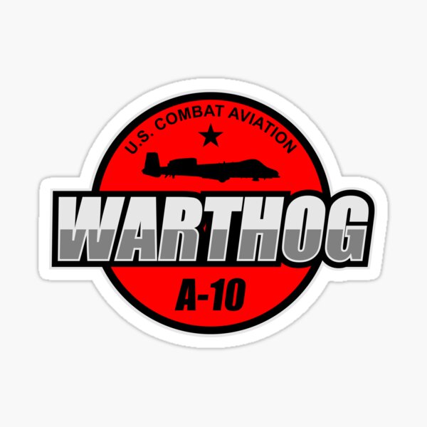"A-10 Thunderbolt Warthog" Sticker for Sale by StrongVlad | Redbubble