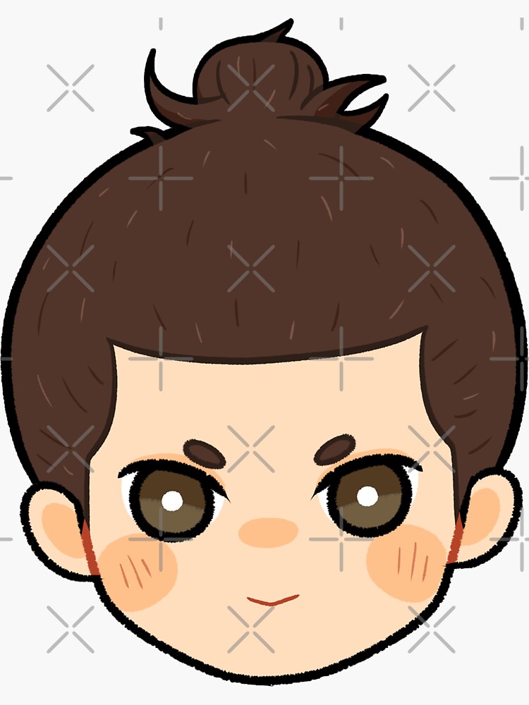 "Asahi Azumane Chibi" Sticker for Sale by ginreiart | Redbubble