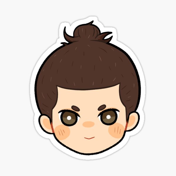"Asahi Azumane Chibi" Sticker for Sale by ginreiart | Redbubble