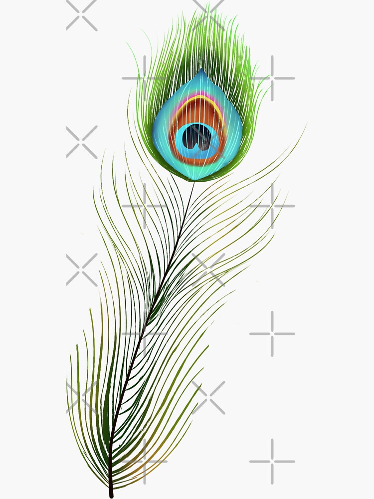 "Mor Pankh" Sticker for Sale by Hiiten | Redbubble