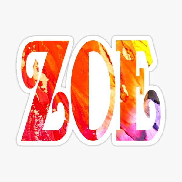 "Zoe" Sticker for Sale by Areashor | Redbubble