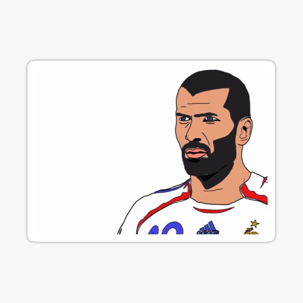 "Zinedine Zidane" Sticker for Sale by TheSportsDraw | Redbubble