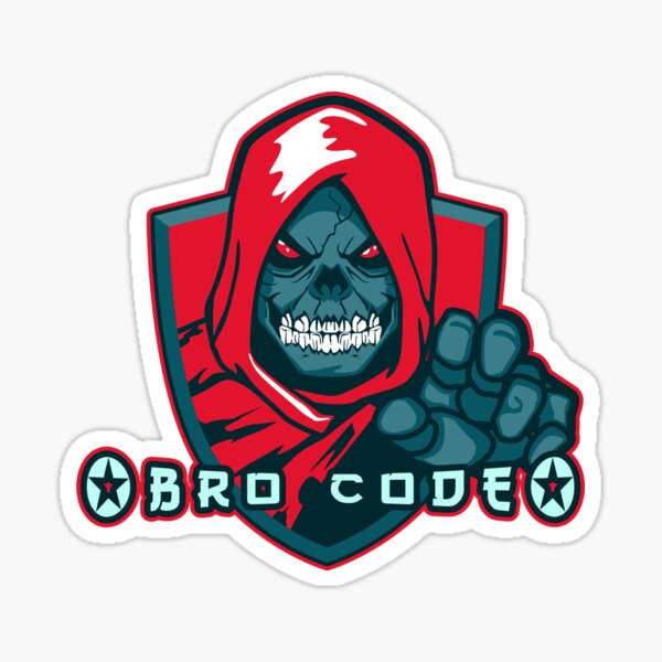 "Skull Bro Code " Sticker for Sale by Teesite | Redbubble