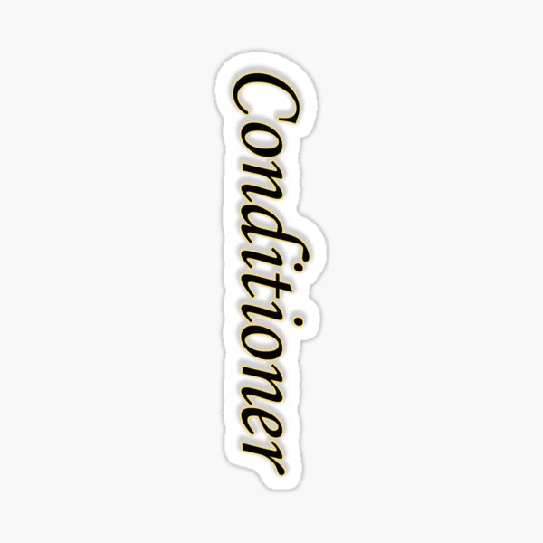 "conditioner label" Sticker for Sale by MuddyPigArt | Redbubble