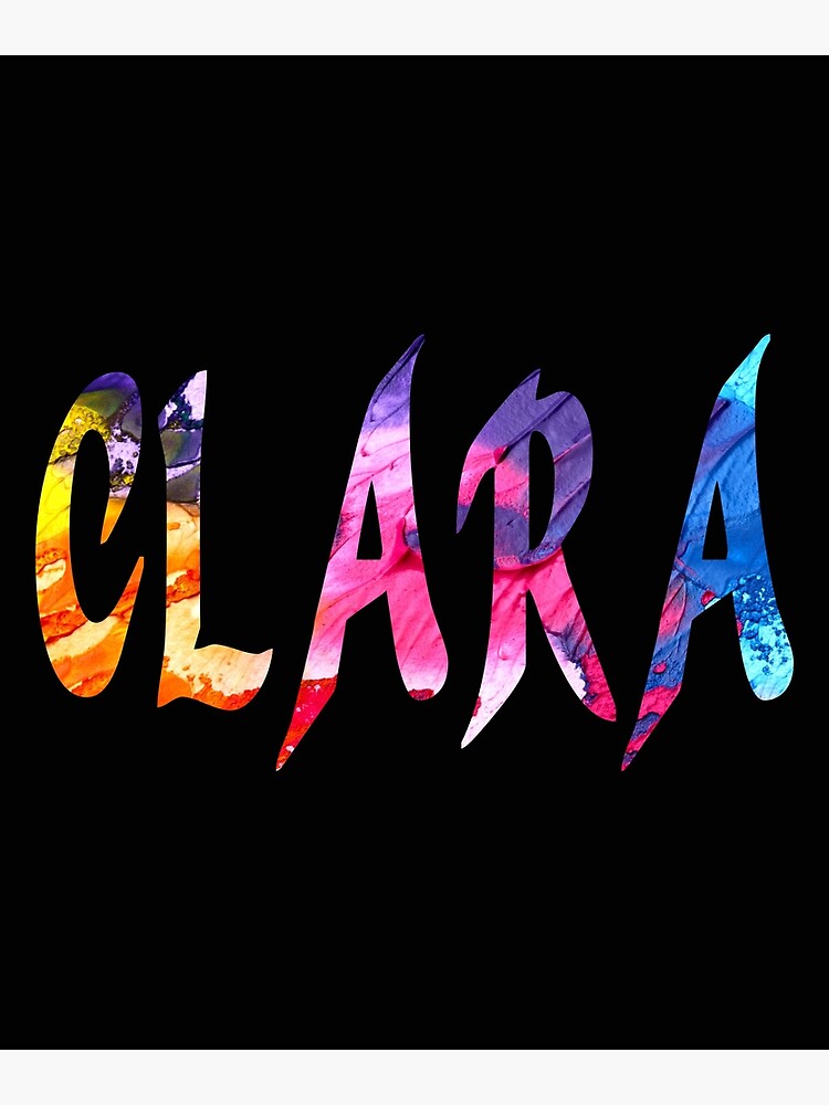 "Clara text name colourful design" Poster for Sale by Areashor | Redbubble