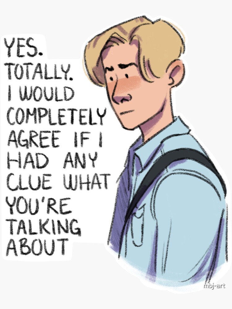 "Confused Alex" Sticker by mbj-art | Redbubble