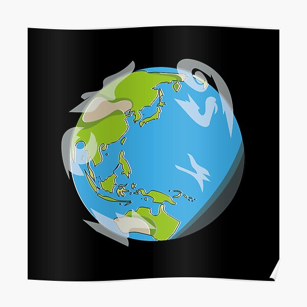 "Planet Earth Illust Design" Poster by CocoSerre | Redbubble