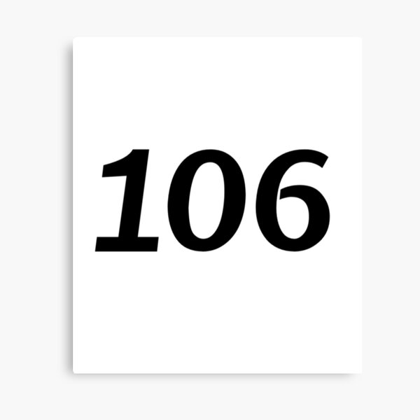 106 Number Canvas Prints | Redbubble