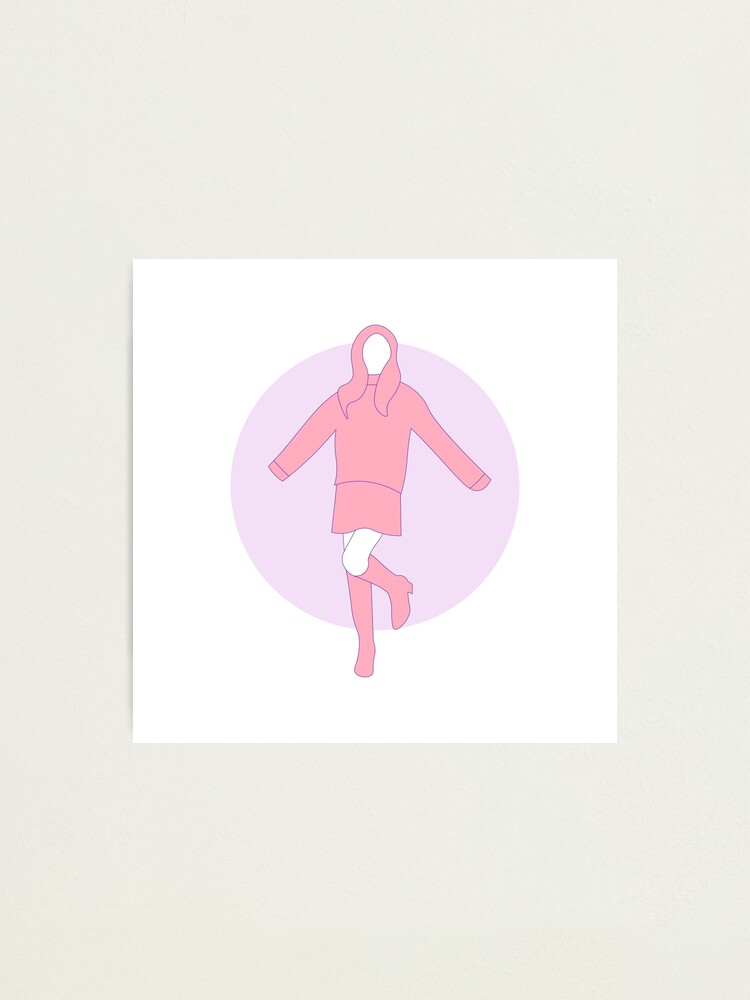 "Cute Girl - Pink Line Art- Aesthetic" Photographic Print by susmit-ai ...