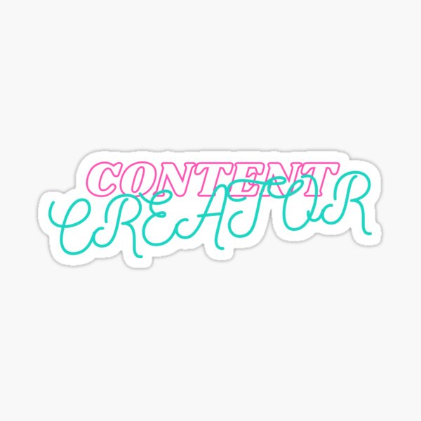 "content creator" Sticker by otomworld | Redbubble