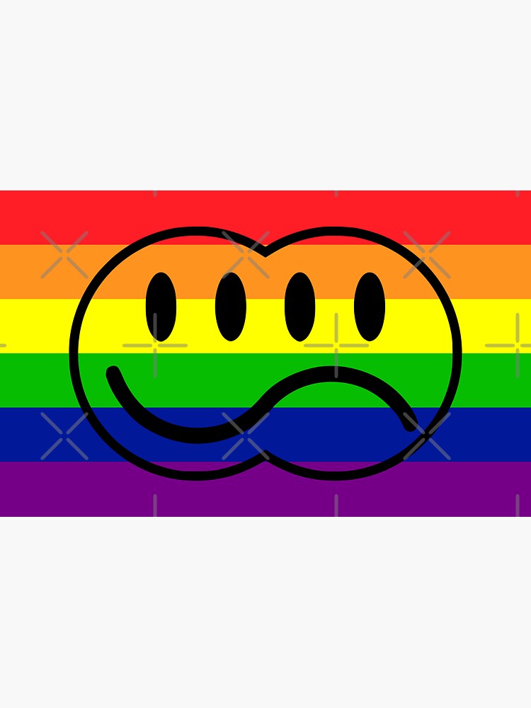 "Lgbt smiley" Sticker by MelloOfficial | Redbubble