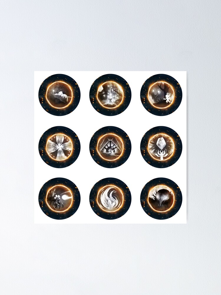 "Ori Stickers Achievements Set" Poster for Sale by stickertopic | Redbubble