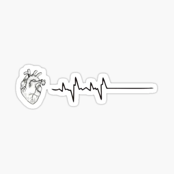 "Heart with a pulse" Sticker by TALASHOP | Redbubble