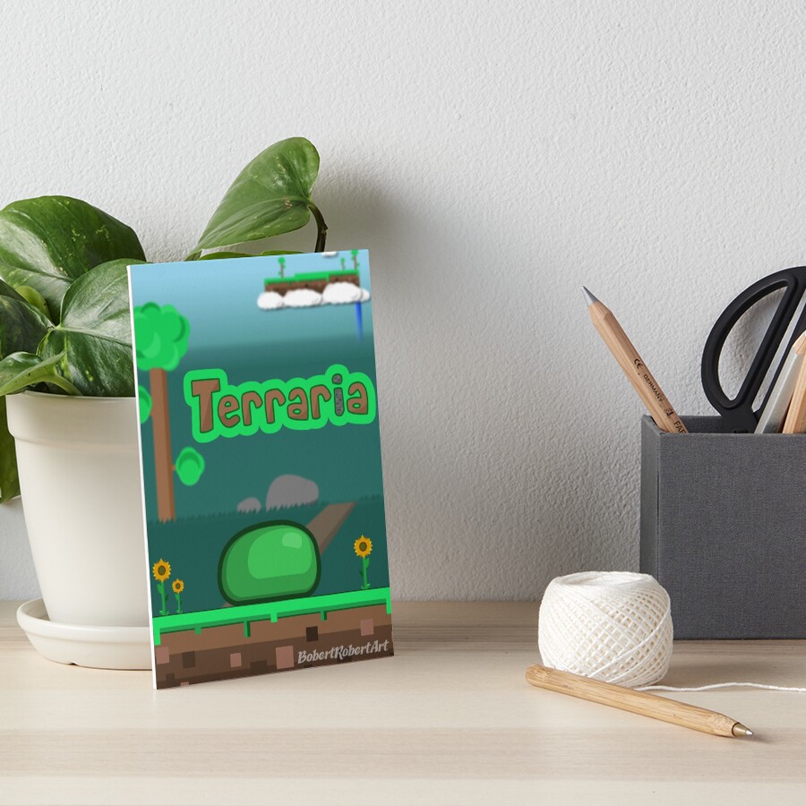 "Terraria Green Slime in Forest" Art Board Print by BobertRobertArt ...