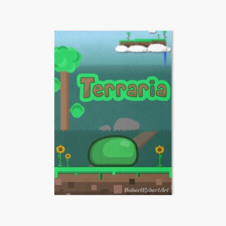 "Terraria Green Slime in Forest" Art Board Print by BobertRobertArt ...