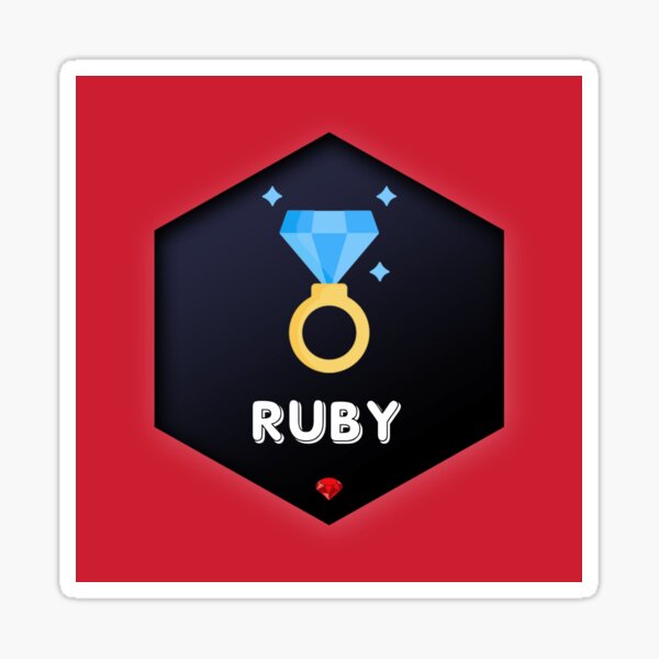 "Beautiful Ruby dimond" Sticker for Sale by Shivalayadesign | Redbubble