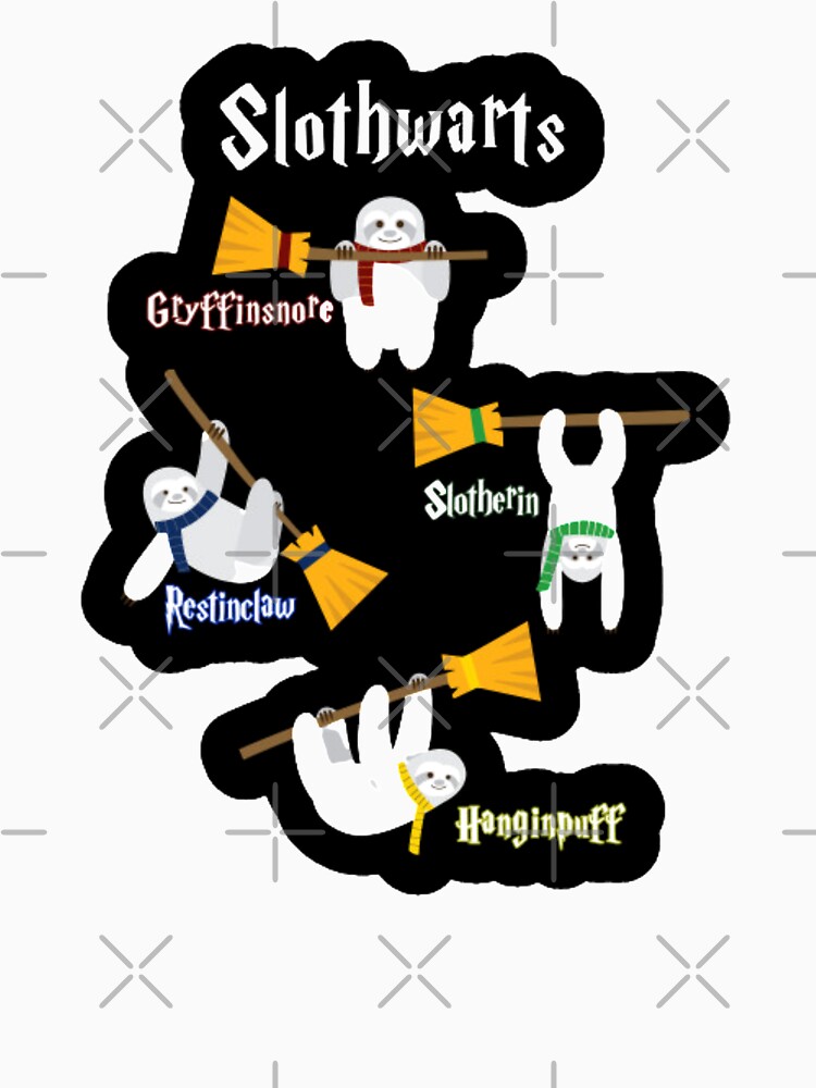 "Magic Sloths on Brooms" T-shirt for Sale by LopezDesigns58 | Redbubble ...