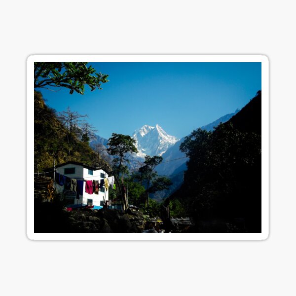 "Nepali village house in the Annapurna region" Sticker for Sale by ...