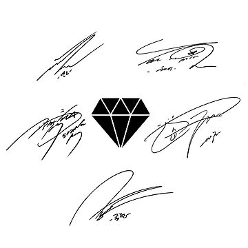 "Shinee signatures" Sticker for Sale by Aysha-draws | Redbubble