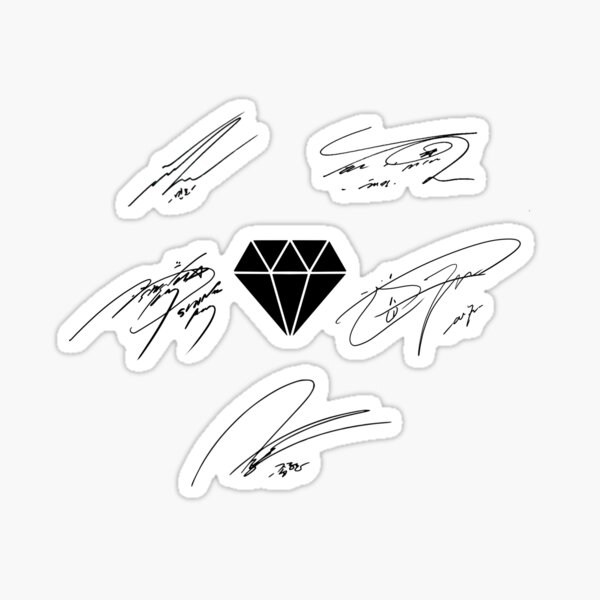 "Shinee signatures" Sticker for Sale by Aysha-draws | Redbubble