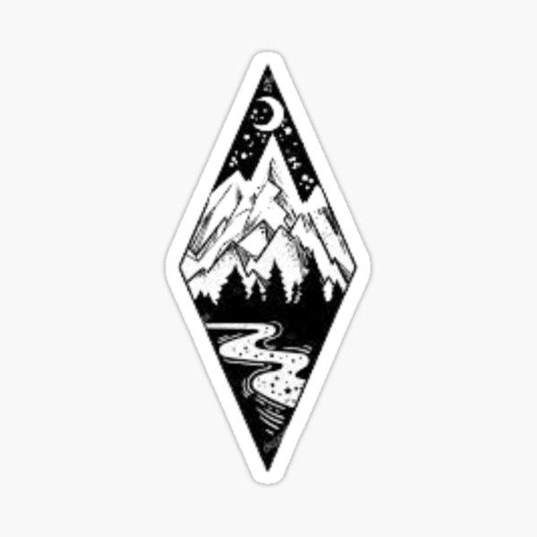 "Magic Snow Mountain" Sticker for Sale by LopezDesigns58 | Redbubble