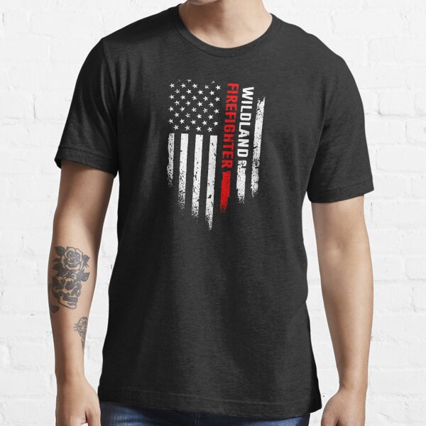 "Wildland Firefighter I US Flag" T-shirt for Sale by sayotayo93 ...