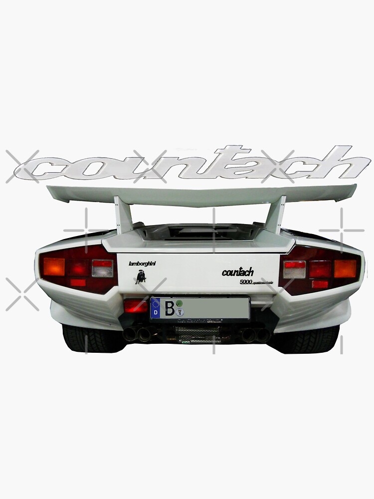"Lamborghini Countach Supercar Products" Sticker for Sale by ...