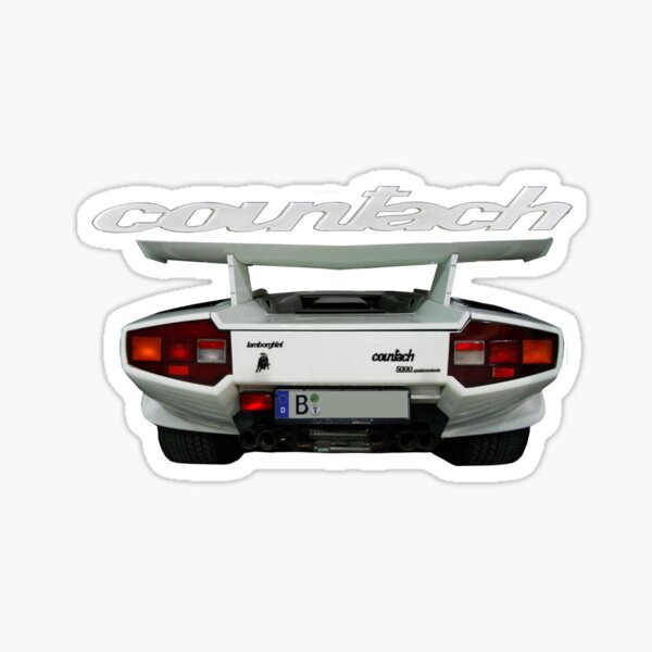 "Lamborghini Countach Supercar Products" Sticker for Sale by ...