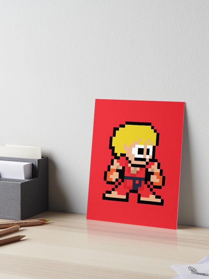 "Ken (Street Fighter) 8-bit Retro Pixel Art" Art Board Print for Sale ...