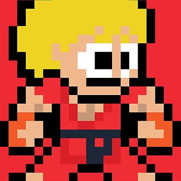 "Ken (Street Fighter) 8-bit Retro Pixel Art" Art Board Print for Sale ...