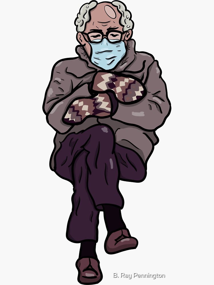 "Mittens Meme" Sticker for Sale by B-RayP1 | Redbubble