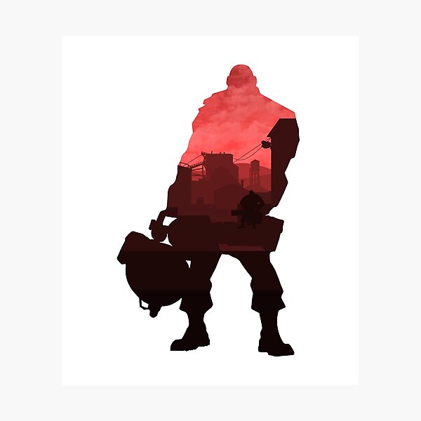 Lámina fotográfica «Team Fortress 2 Red Heavy» de AstriumArt | Redbubble