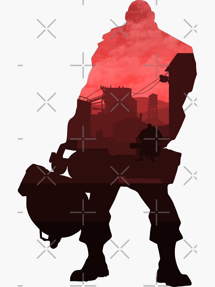"Team Fortress 2 Red Heavy" Sticker by AstriumArt | Redbubble