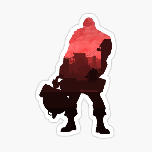 "Team Fortress 2 Red Heavy" Sticker by AstriumArt | Redbubble